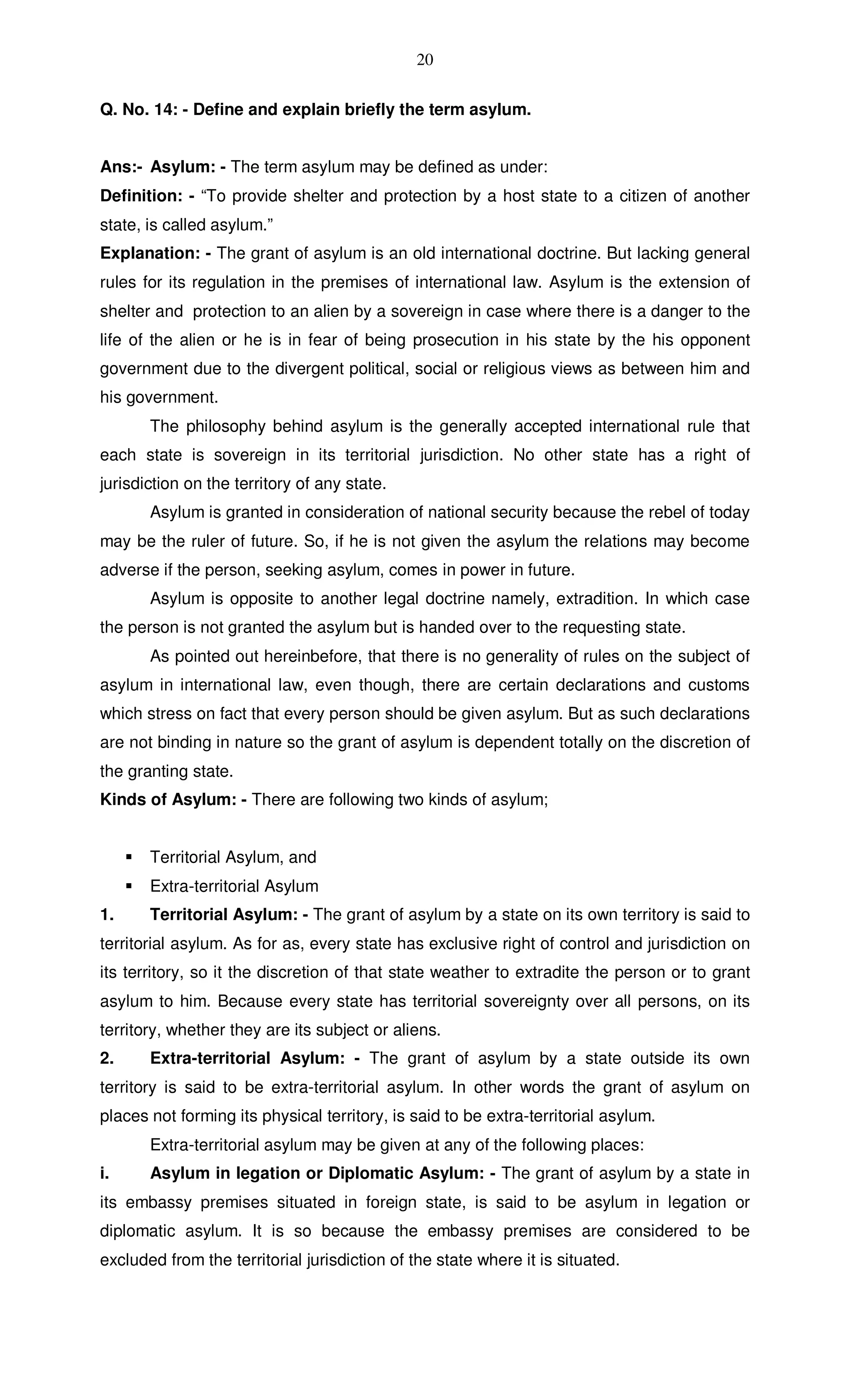 International law notes by asmatullah | PDF