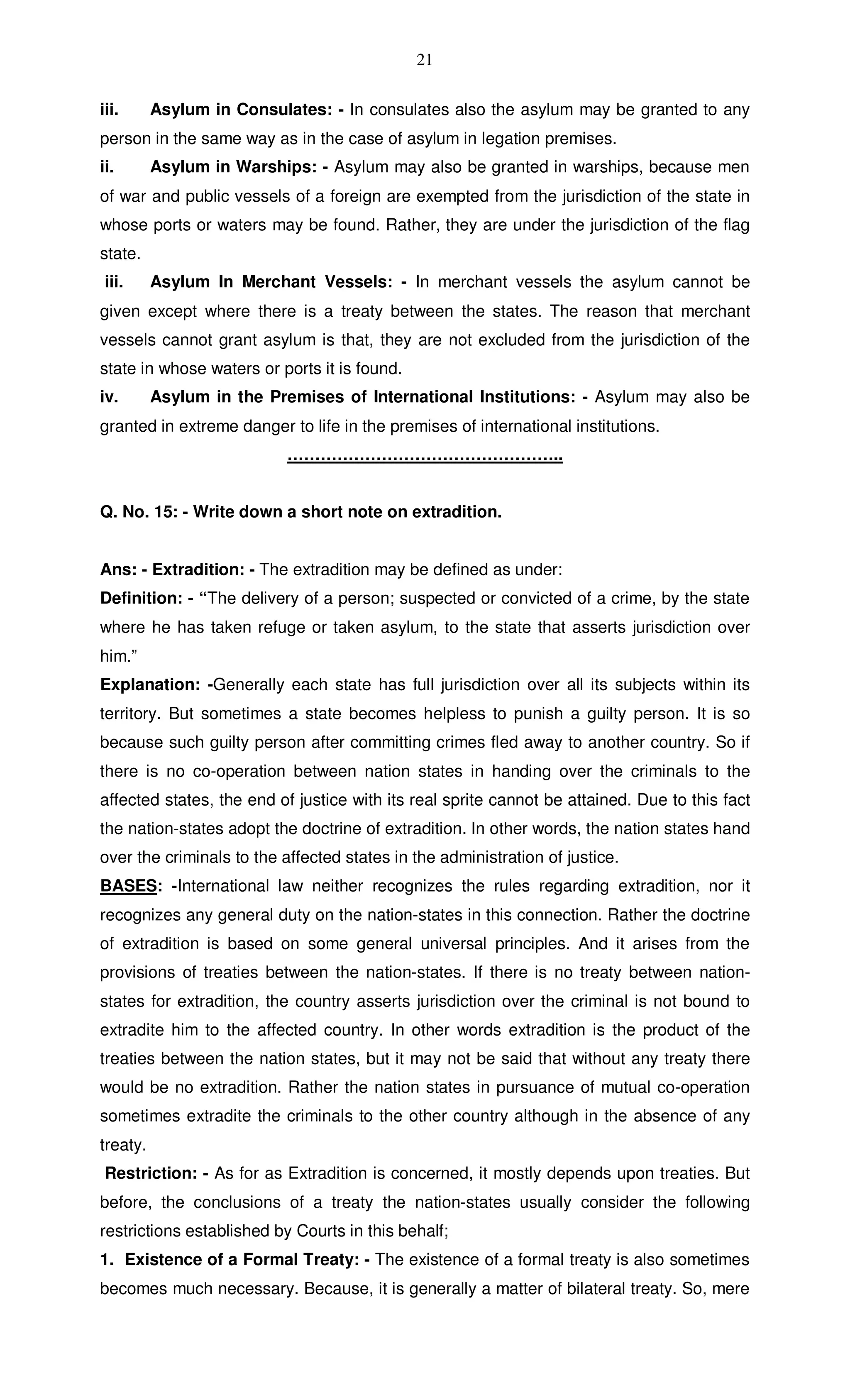 International law notes by asmatullah | PDF