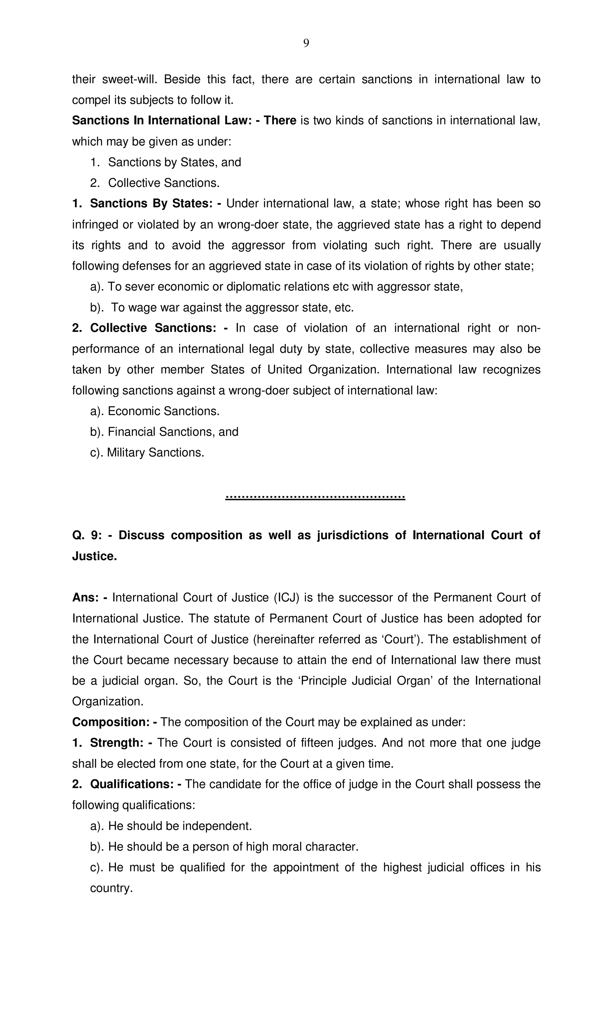 International law notes by asmatullah | PDF