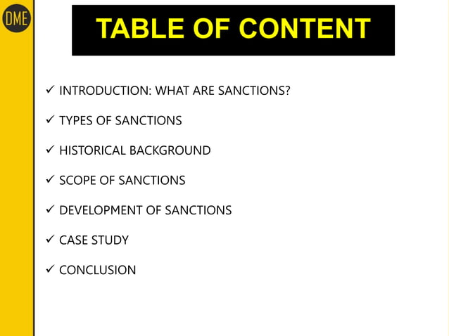 Sanctions and types of Sanctions in Ibnternational law along with its ...