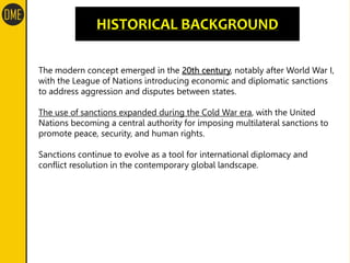 Sanctions and types of Sanctions in Ibnternational law along with its ...