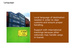 International Logistics - Insurance And Labelling | PPT