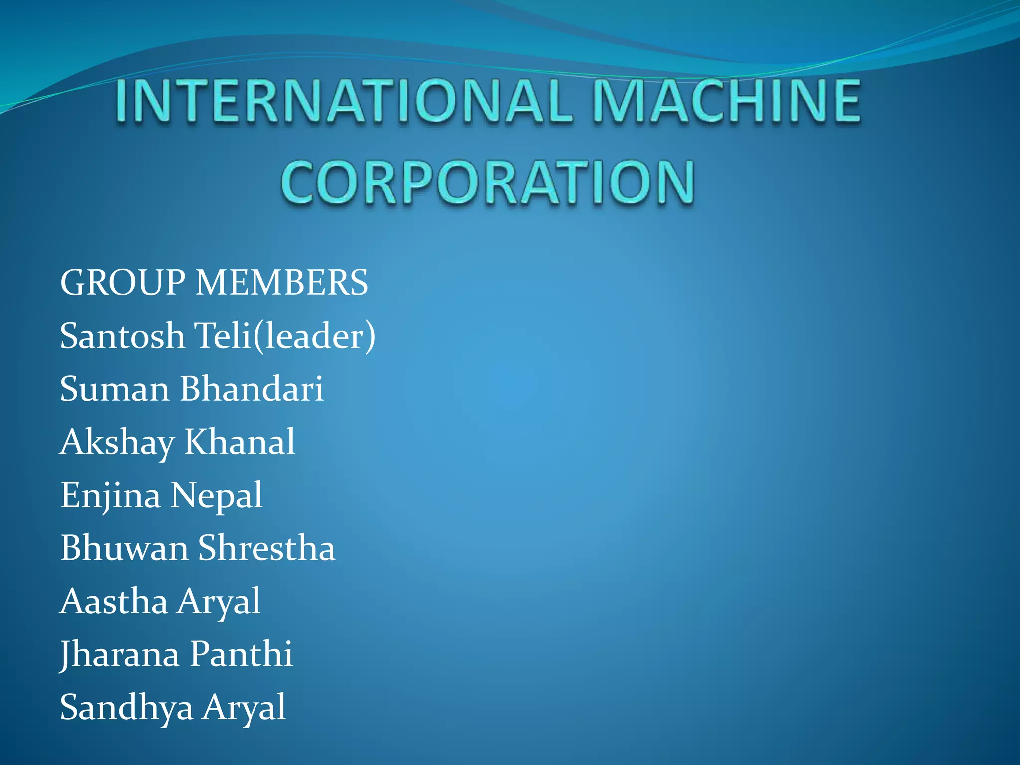 International machine corporation LBC | PPTX