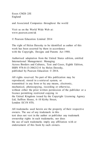 International management managing across borders and cultu | PDF