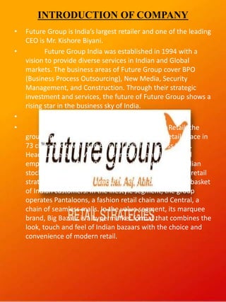 International management of future group ppt | PPTX | Retail Industry ...