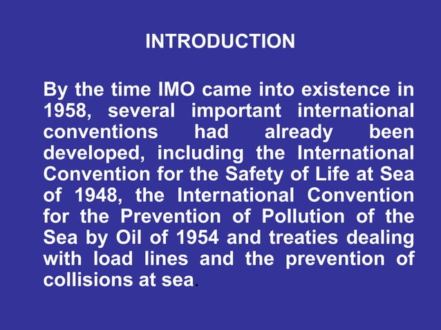 INTERNATIONAL MARITIME CONVENTIONS.ppt | Cruises | Travel Type