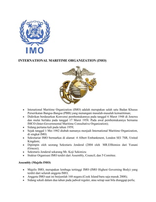 International maritime organization | PDF