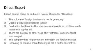 International market entry and expansions | PPT