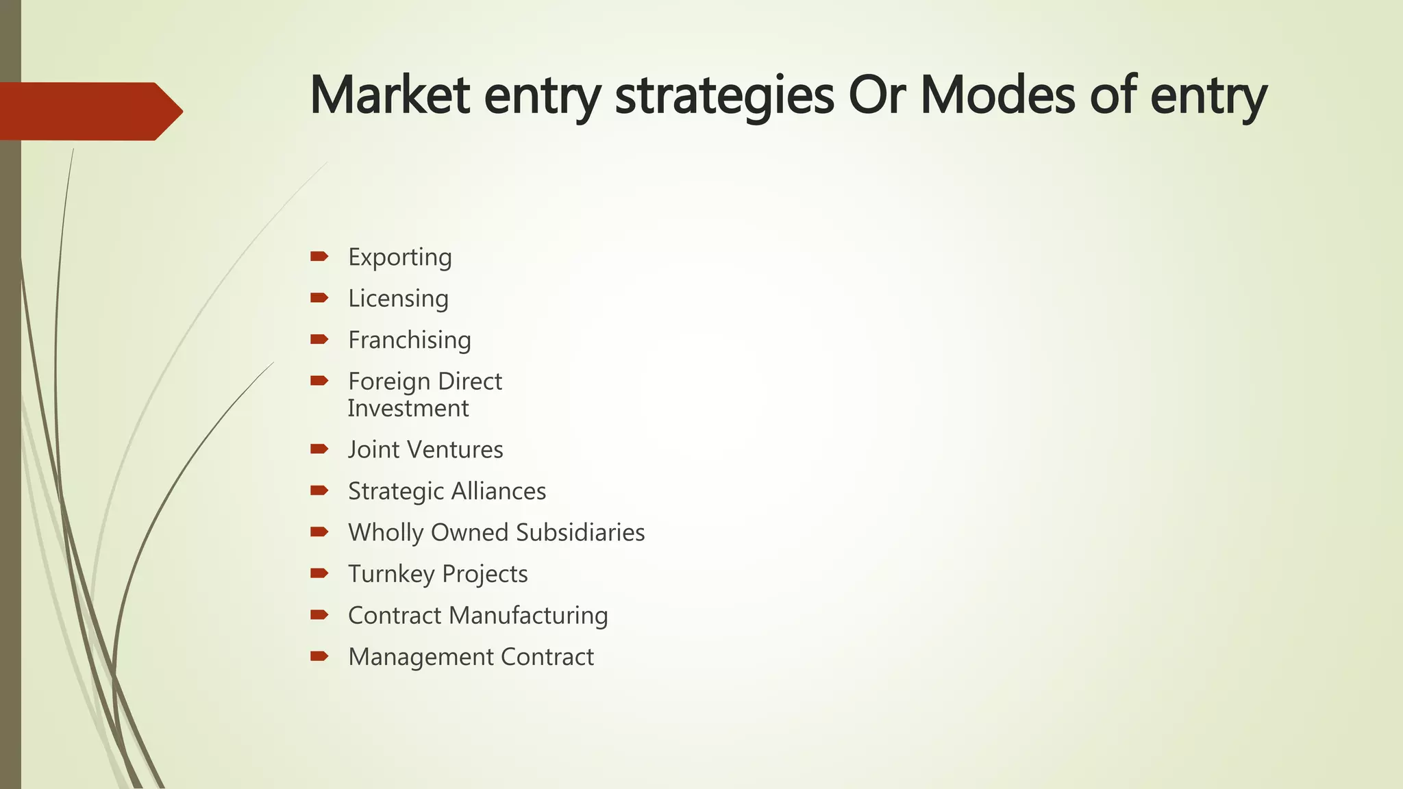 International market entry strategies By mrittika wahid | PPTX ...