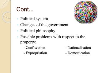 political Imapct on International marketing | PPTX