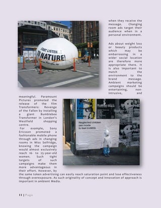 International Marketing-Ambient Advertising_Write Up | PDF