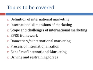 International marketing 1 | PPTX