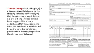 LIST OF DOCUMENTS AND PROCEDURE OF EXPORTS | PPTX