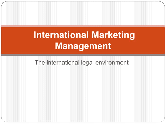 International marketing management | PPT