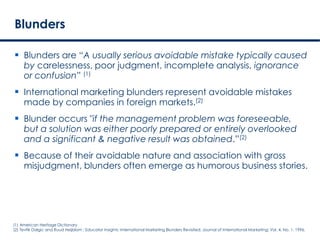 International marketing mistakes related to culture | PPTX
