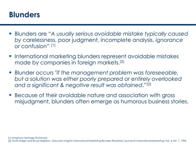 International marketing mistakes related to culture | PPTX | Business ...