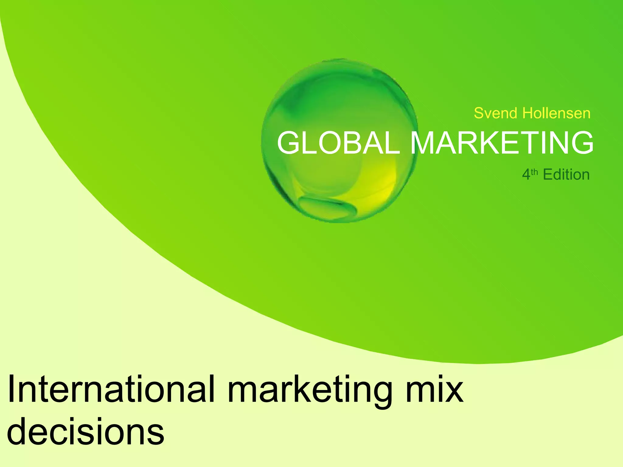 International marketing mix decisions | PPT