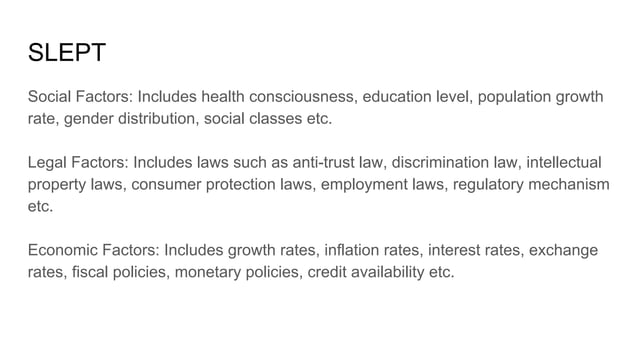 International marketing slept analysis | PDF