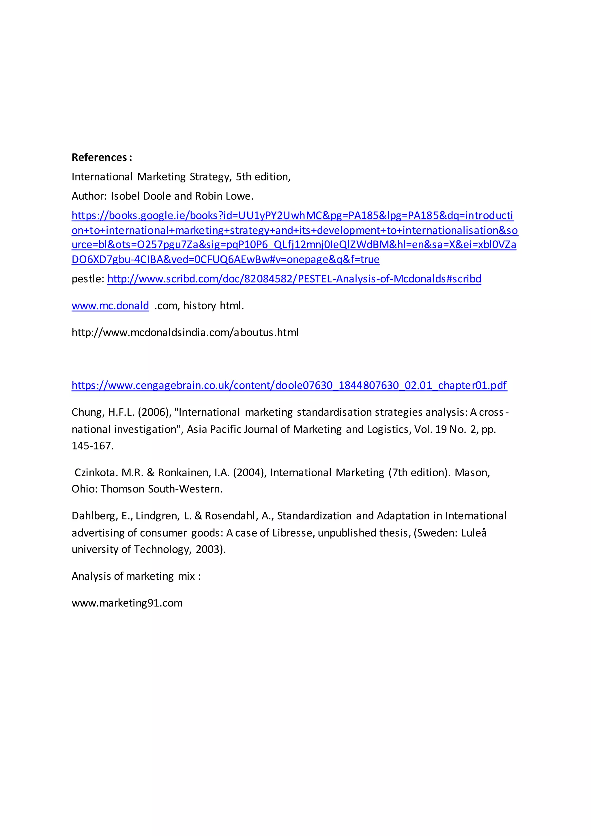 International marketing strategy (assignment) , ICM,U.K | PDF