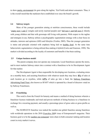 International marketing of Subway | PDF