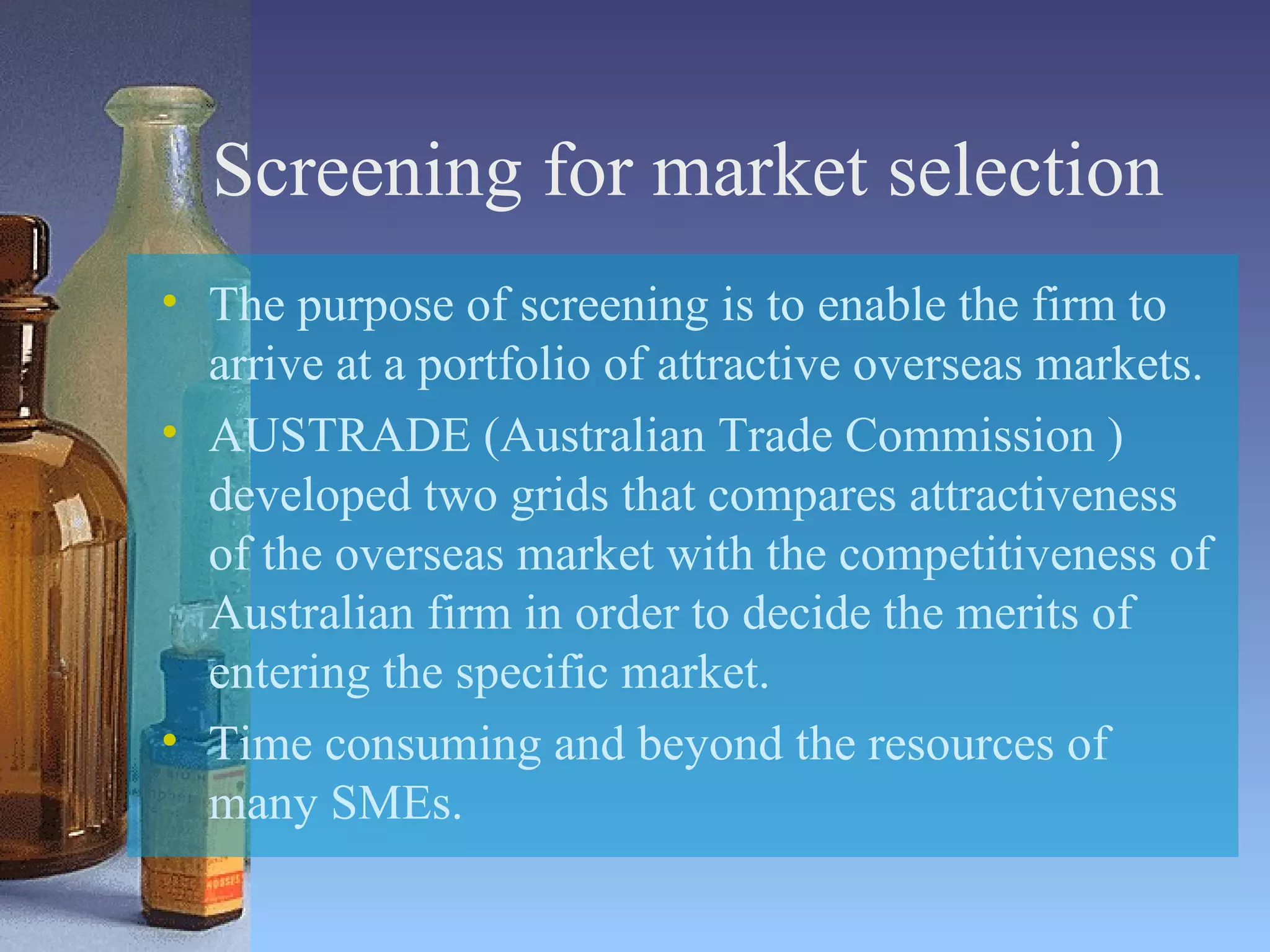 International Market Selection | PPT