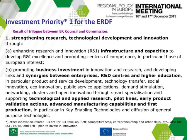 iMeeting: presentación de Antonio García Gómez, DG REGIO. Comisión ...