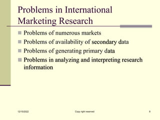 International Marketing Research | PPT