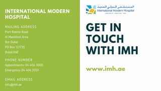 Cancer Treatment In Dubai - International Modern Hospital | PPT