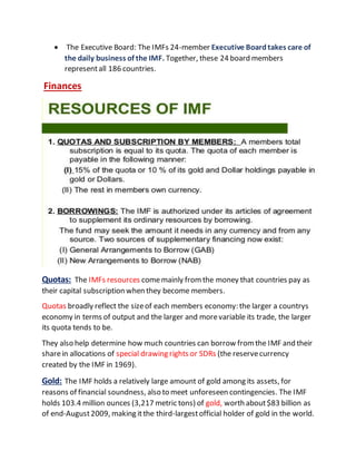 International monetary fund | DOCX | Currencies | Economy