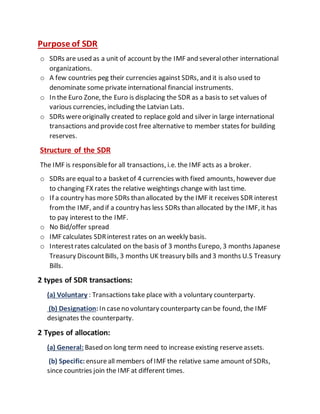 International monetary fund | DOCX | Currencies | Economy