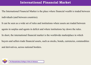International Money Market, segments and Instruments.pptx | Stocks and ...
