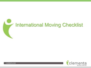 International Moving Checklist | PPT