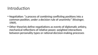 International Negotiation. Definitions a | PPTX