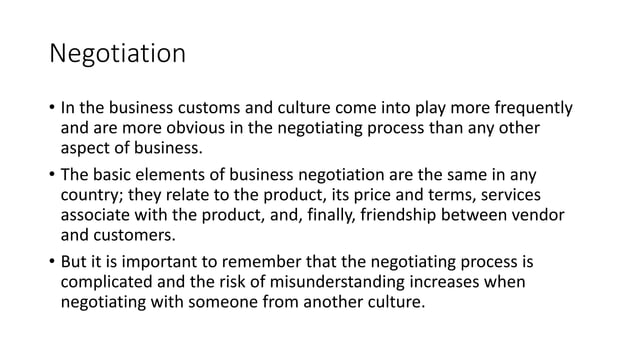 International negotiations | PPTX