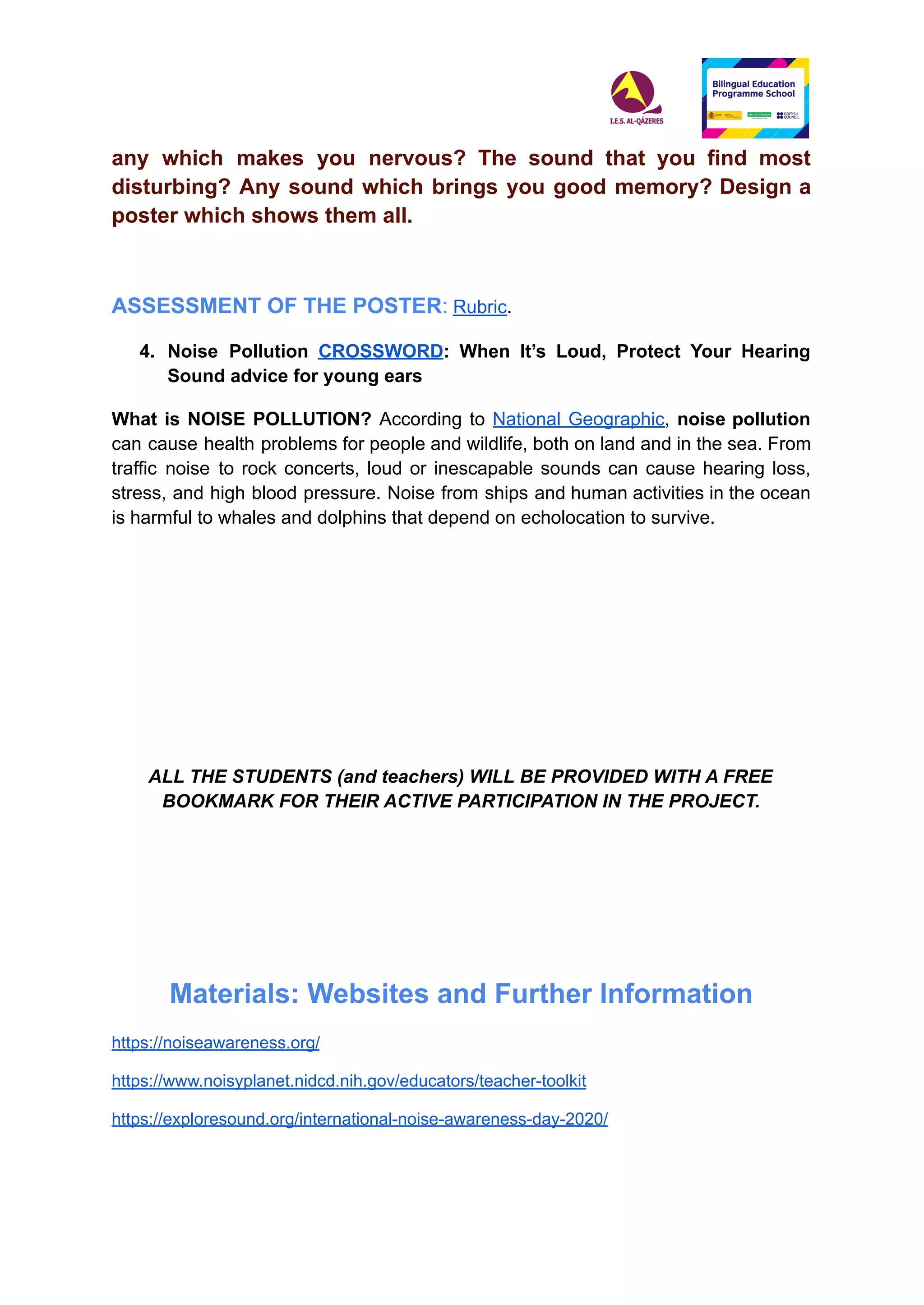 INTERNATIONAL NOISE AWARENESS DAY PROJECT | PDF | Science