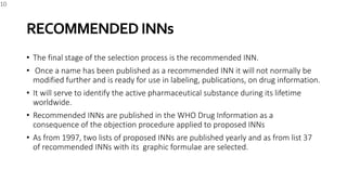 INTERNATIONAL NON PROPRIETARY NAMES FOR DRUGS1.pptx