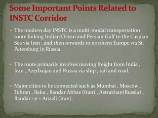 International north south corridor | PPTX
