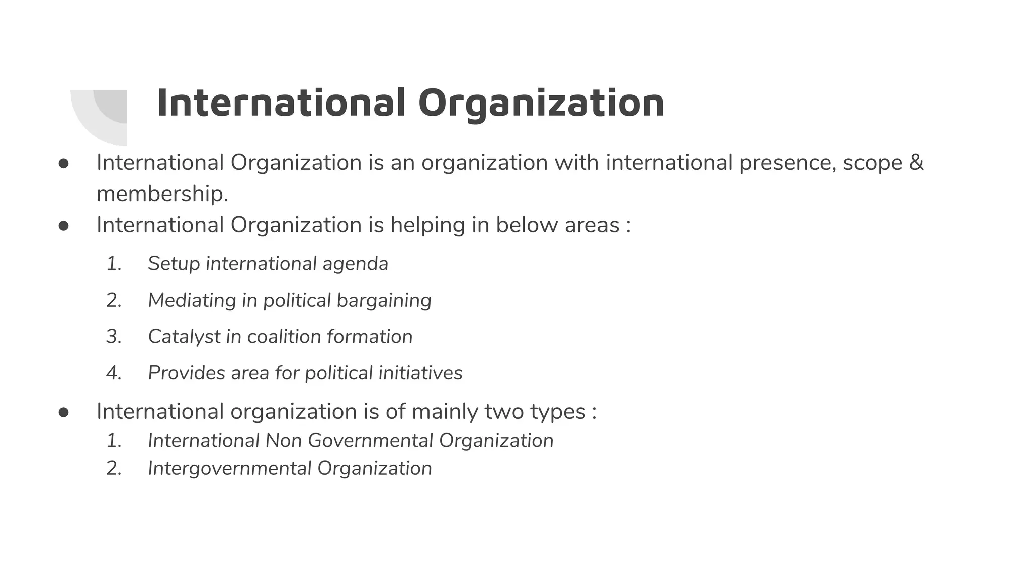 International organization | PPT