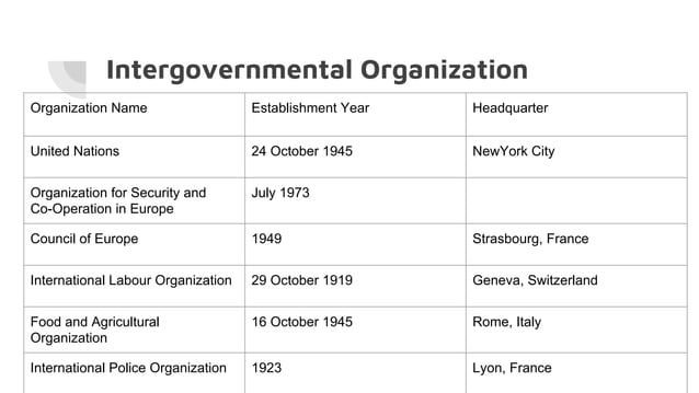 International organization | PDF