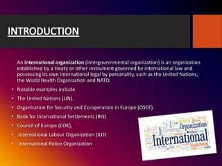 International organization : Media & Current Affairs : Student ...