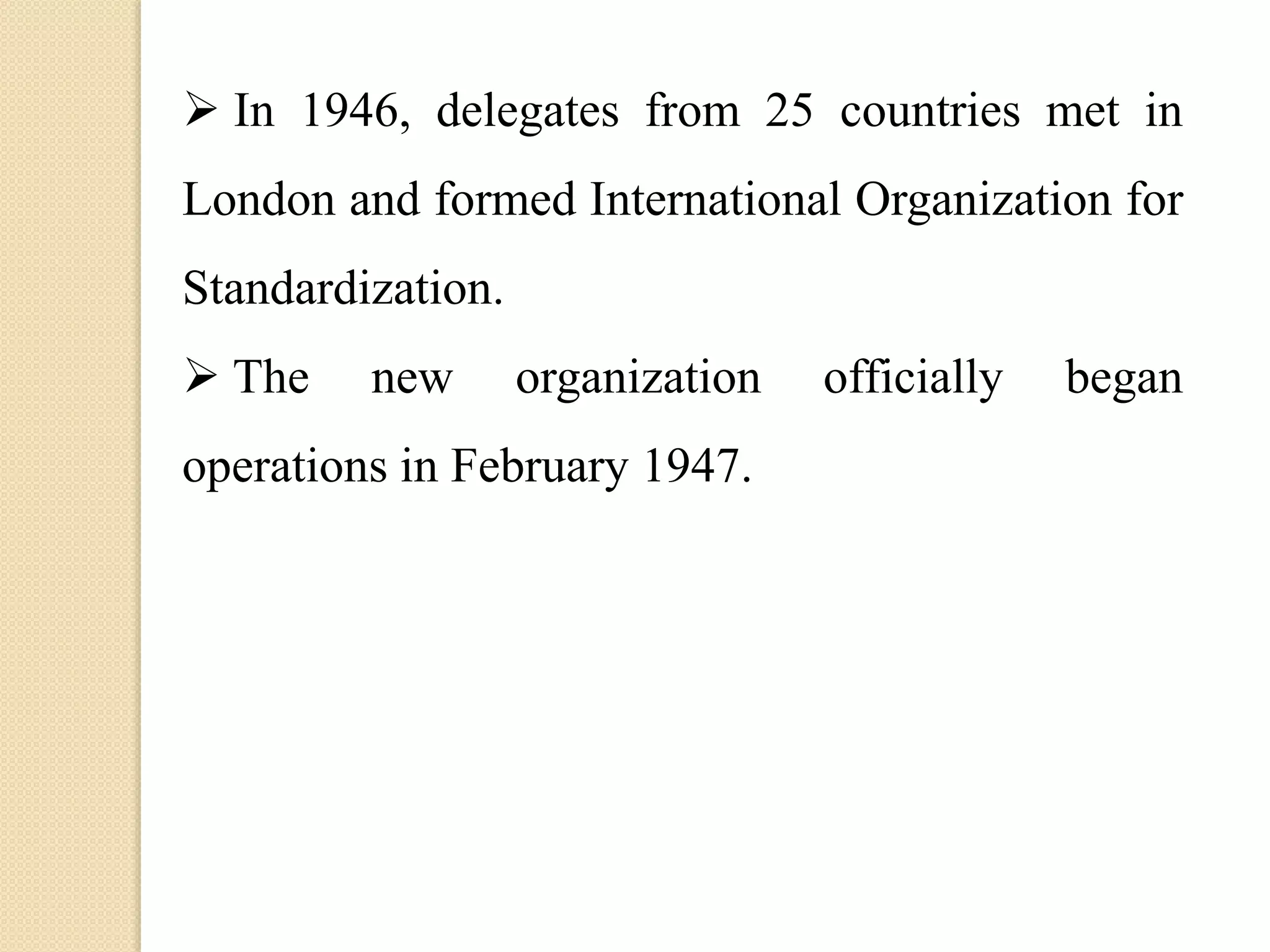 International Organization for Standardization (ISO) | PPT