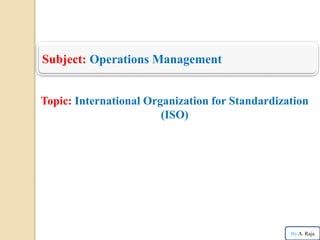 International Organization for Standardization (ISO) | PPT