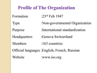 International Organization for Standardization (ISO) | PPT