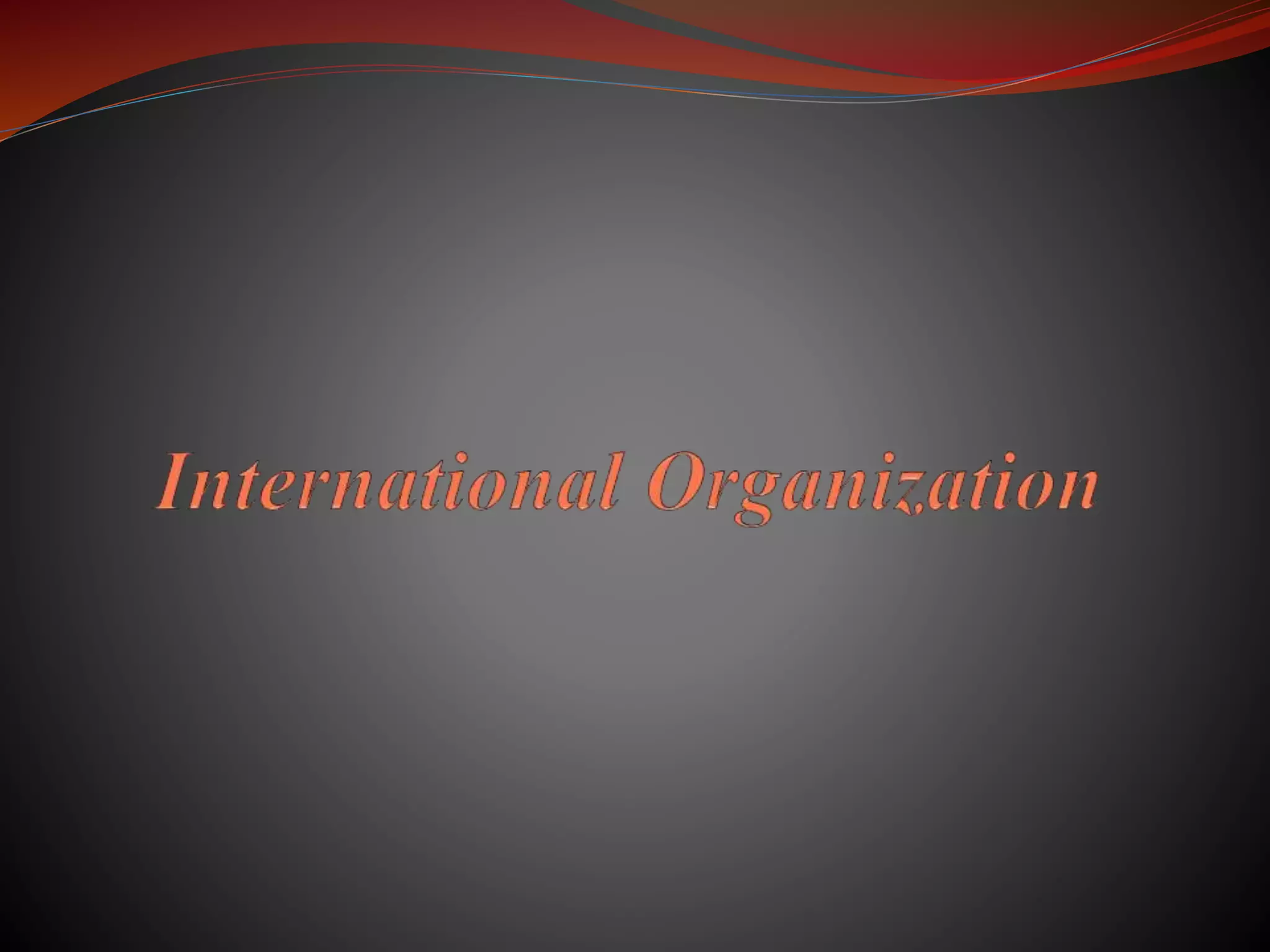 International organization presenttion | PPTX