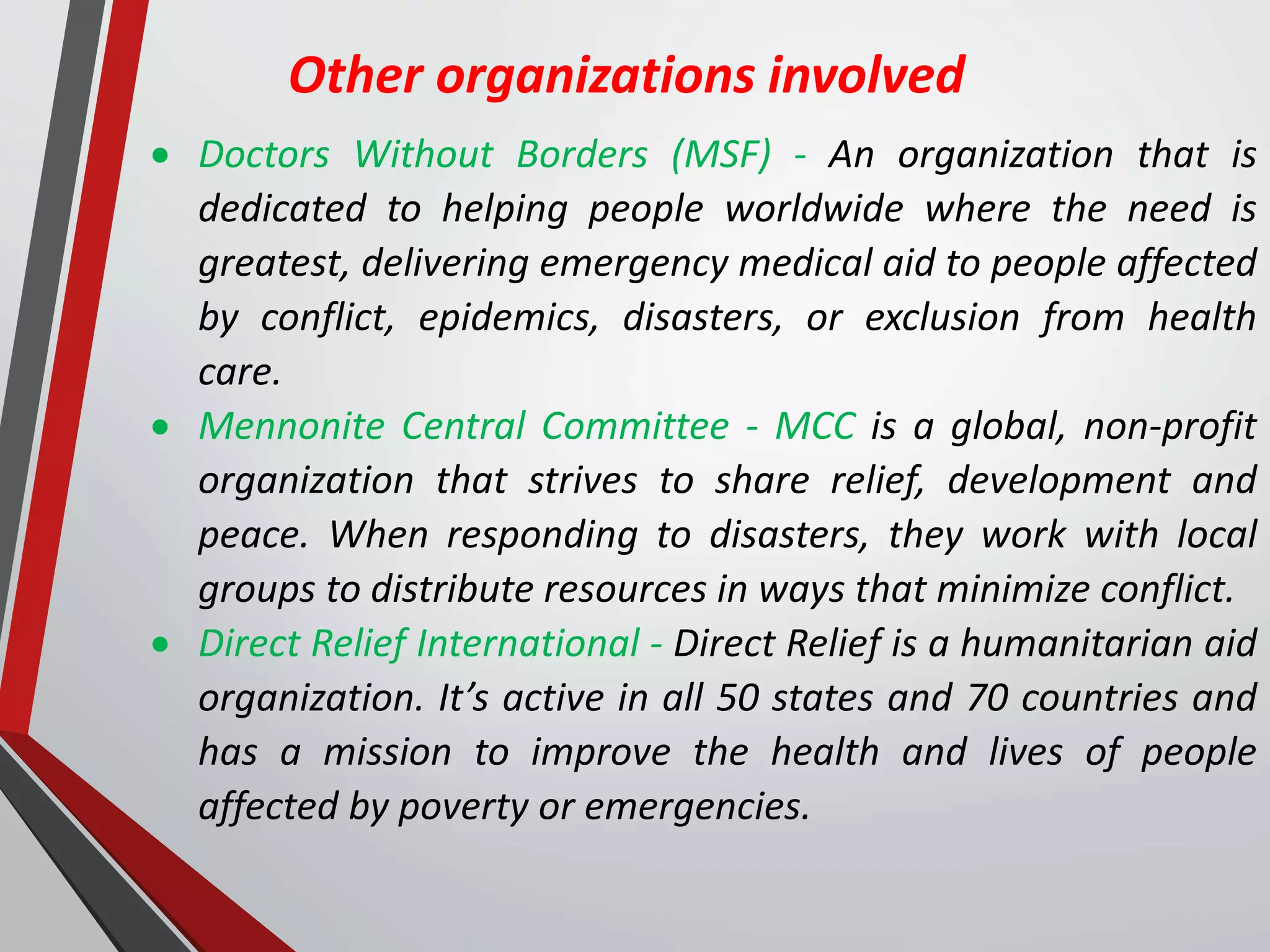 International organizations in disaster management | PPTX