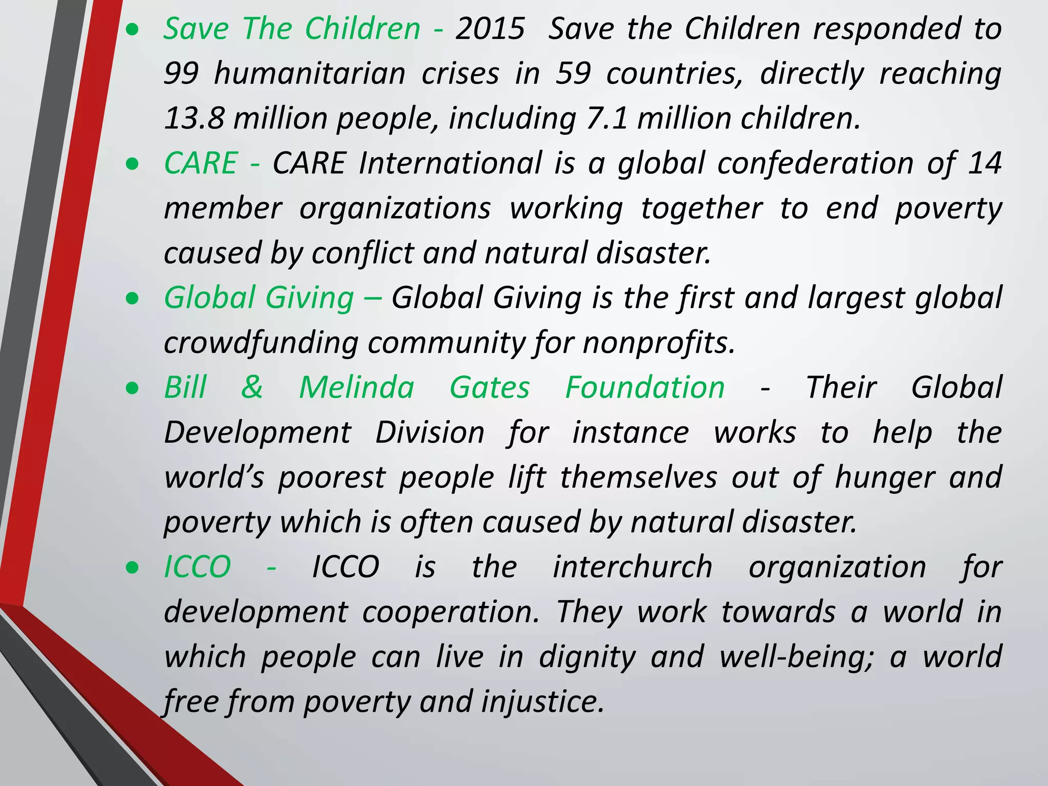 International organizations in disaster management | PPTX