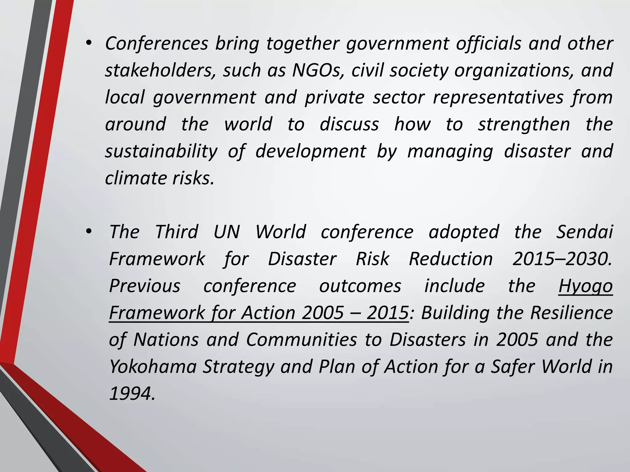 International organizations in disaster management | PPTX