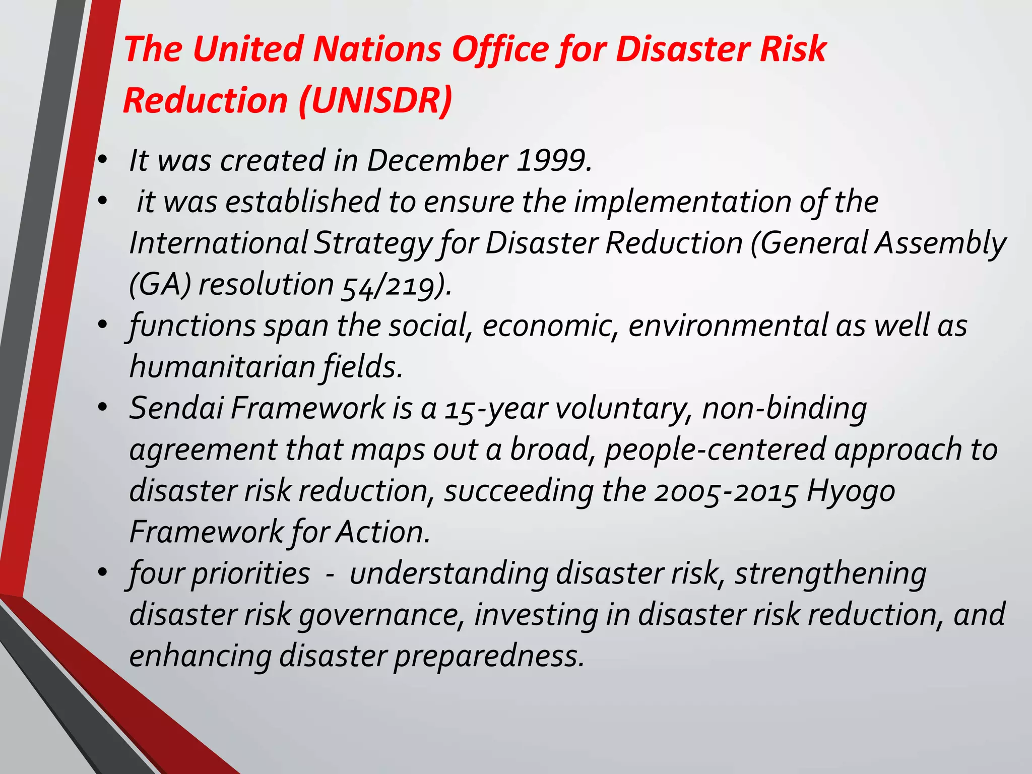 International organizations in disaster management | PPTX