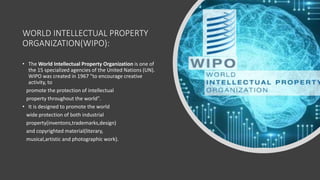 International organizations of ipr | PPTX