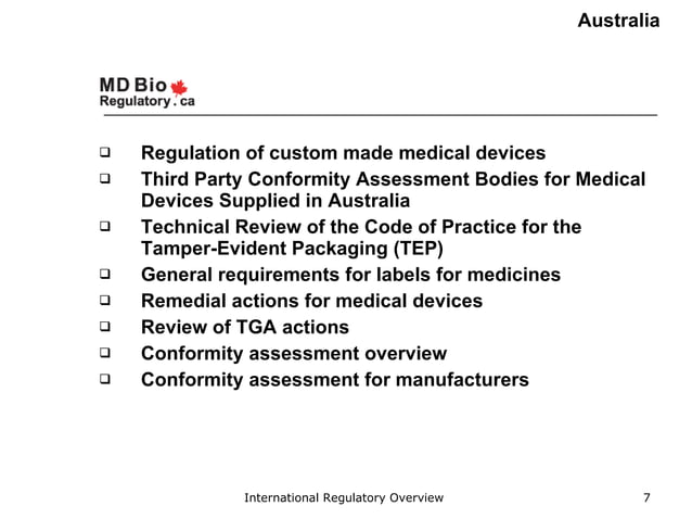 International Overview & Future Medical Devices Regulations | PPT